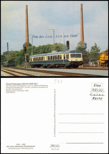 EISENBAHN ZUG LOKOMOTIVE Diesel-Triebwagen in Nürnberg 1985 EUR 4,50 ...