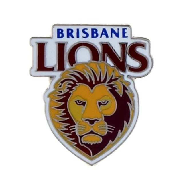 BRISBANE LIONS OFFICIAL AFL Aussie Rules Team Logo & Colours Lapel Tie ...