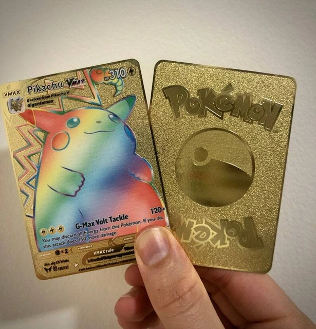 PIKACHU VMAX HYPER Rare Vivid Voltage Pokemon Karte aus Metall EUR 16 ...