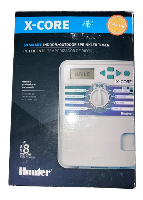 HUNTER X-CORE OUTDOOR Controller Timer 8 Stations 120V Xcore Zone Clock ...