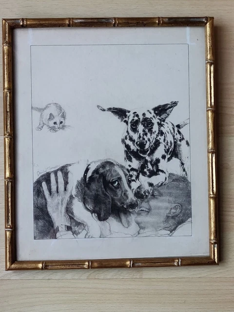 ORIGINAL DRAWING BY British artist/ illustrator THOMPSON Shirley (1933 ...