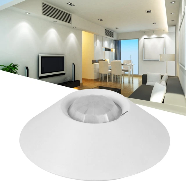 CEILING TYPE ANTI-THEFT Wired Infrared Motion Detector W/Red LED Alarm ...