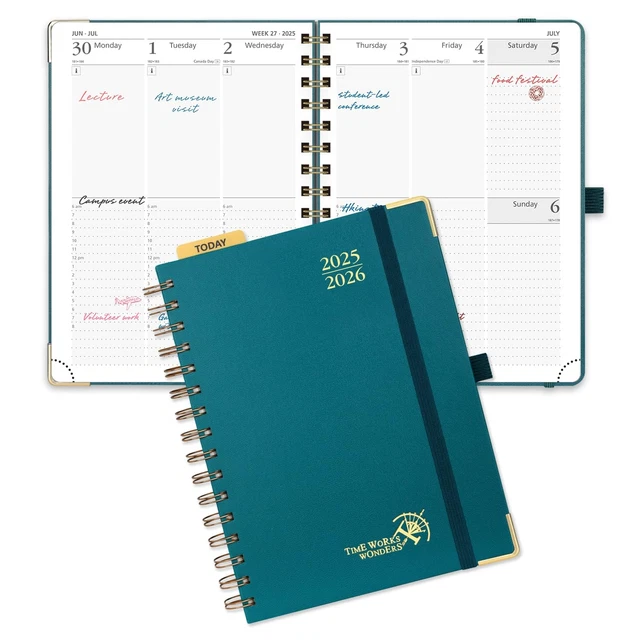 ACADEMIC PLANNER 2025-2026 (July 2025-June 2026), Daily Weekly and ...