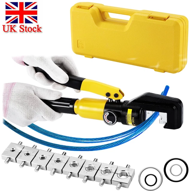 HYDRAULIC CRIMPER 10T Crimping Tool Tube Terminal Lug Battery Cable ...