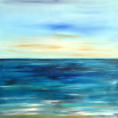 KÜNSTLER WEHL ORIGINAL Acryl Meer Maritim Kunst Gemälde Bild XXL groß Keilrahmen EUR 319,00 ...