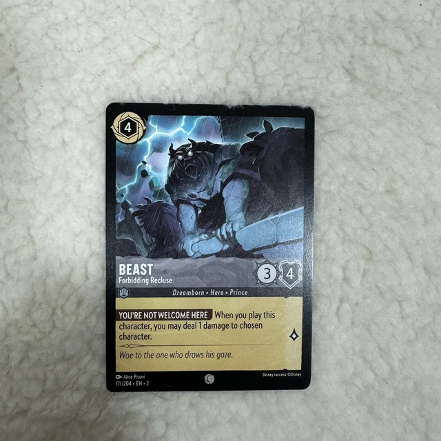 DISNEY LORCANA BEAST Forbidding Recluse Floodborn Hero Prince 173/204 ...