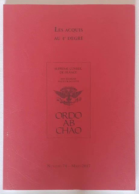 REVUE : Ordo Ab Chao n° 74 – Les acquis au 4e degré EUR 4,00 - PicClick FR