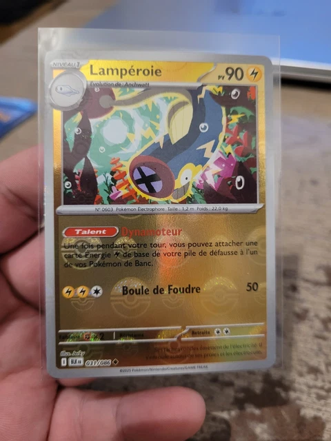 CARTE POKÉMON LAMPÉROIE Reverse Pokéball 031/086 Flamme Blanche Foudre Noire ETB EUR 2,00 ...