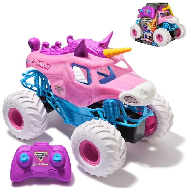MONSTER JAM 1:15 Scale Remote Control Sparkle Smash Monster Truck *NEW ...