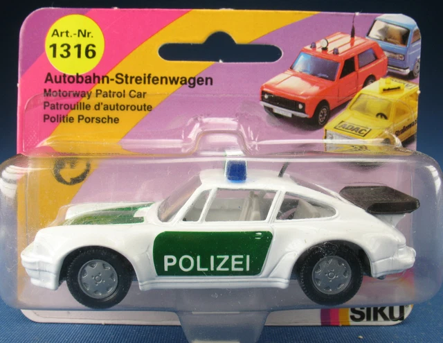 SIKU 1316 - POLIZEI Porsche 911 Turbo Autobahn-Streifenwagen - Neu ...