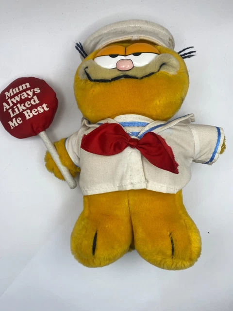 VINTAGE GARFIELD MUM Always Liked Me Best Sailor Outfit Plush £19.99 ...