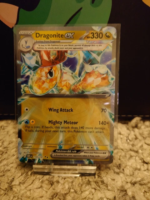 POKÉMON TCG DRAGONITE ex SV03: Obsidian Flames 159/197 Holo Double Rare ...