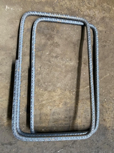 10 X CONCRETE Reinforcing Steel Links Stirrups Rectangular 100mm ...