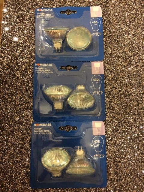 LIGHT BULB SPOT Spotlight MR16 Halogen 12v 35W 430Lm 6 -Pack Dimmable ...