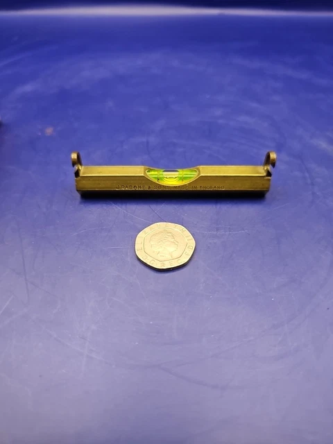 VINTAGE J RABONE and Sons Mini Spirit Level very rare item Brass £20.00 ...
