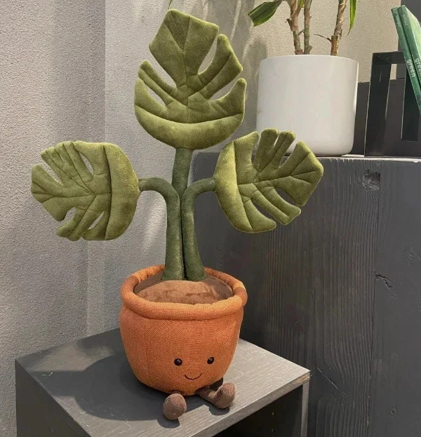 JELLYCAT AMUSEABLES MONSTERA Plant Party Plush Doll Toy Green Decor ...
