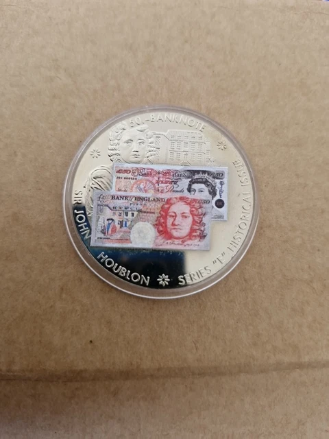 BRITISH BANKNOTE SIR John Houblon £50 Series E Issue Coin With CoA £11. ...