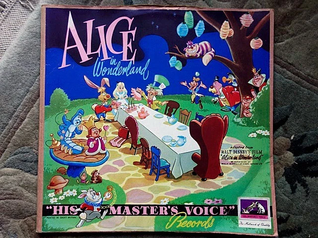 WALT DISNEY'S ALICE IN WONDERLAND 2 x 78 rpm discs (A+++, IN ALBUM) £ ...