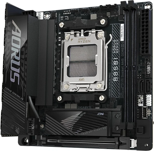 GIGABYTE B850I AORUS PRO Motherboard - AMD Ryzen 9000 Series CPUs, 8+2 ...