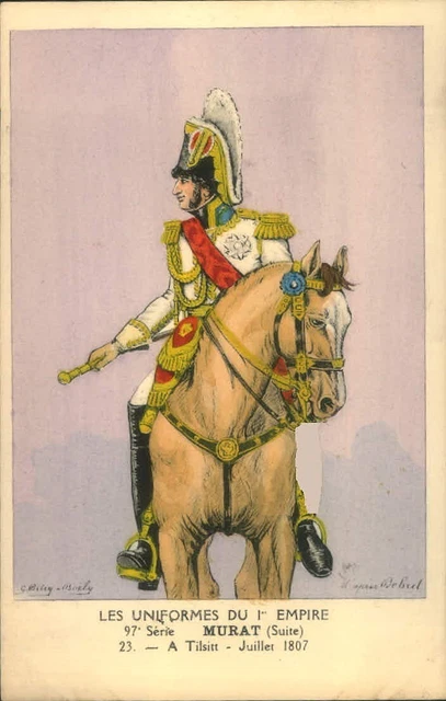 VINTAGE 1807 MURAT Tilsitt French Military Uniform 1St Empire Postcard ...
