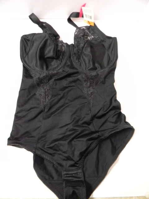 MAIDENFORM 1456 WOMEN'S Black Unlined Cup Built-In Bra Body Shaper Size ...