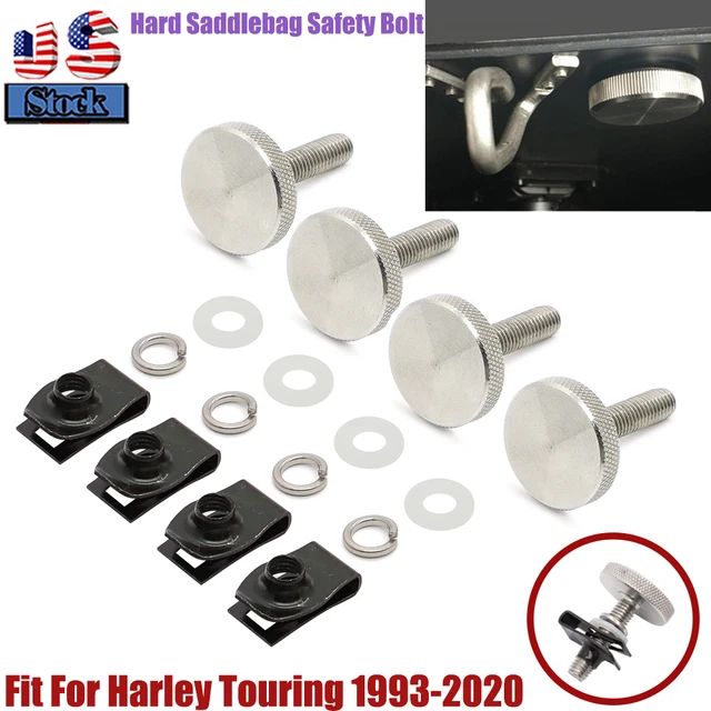 HARD SADDLEBAG SAFETY Bolt Mouting Theft Deterrent Lock Fit Harley ...