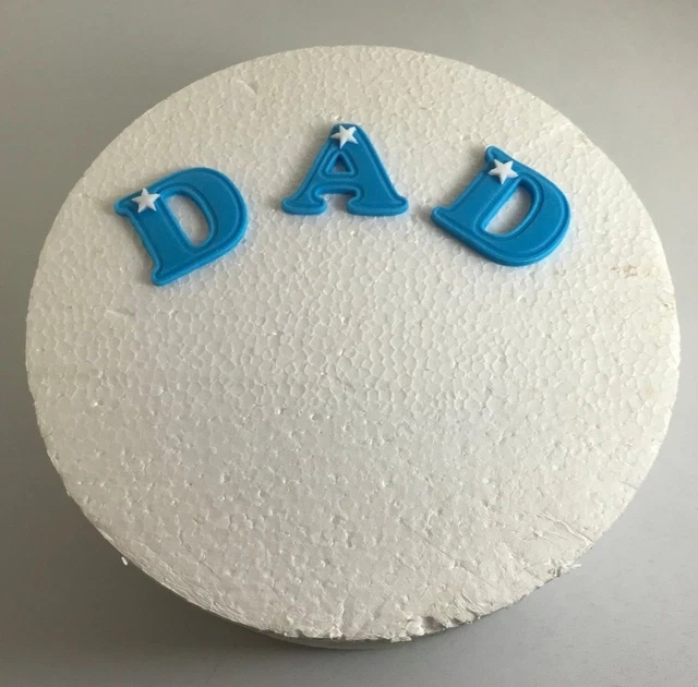 EDIBLE SUGARPASTE letters DAD cake topper birthday FATHERS day ...