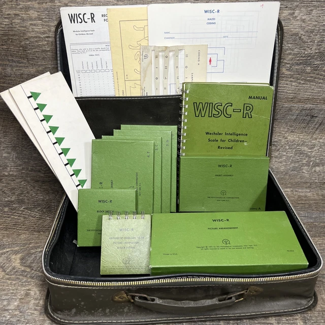 1971 WISC-R VINTAGE Children Wechsler Intelligence Scale Test with Case ...