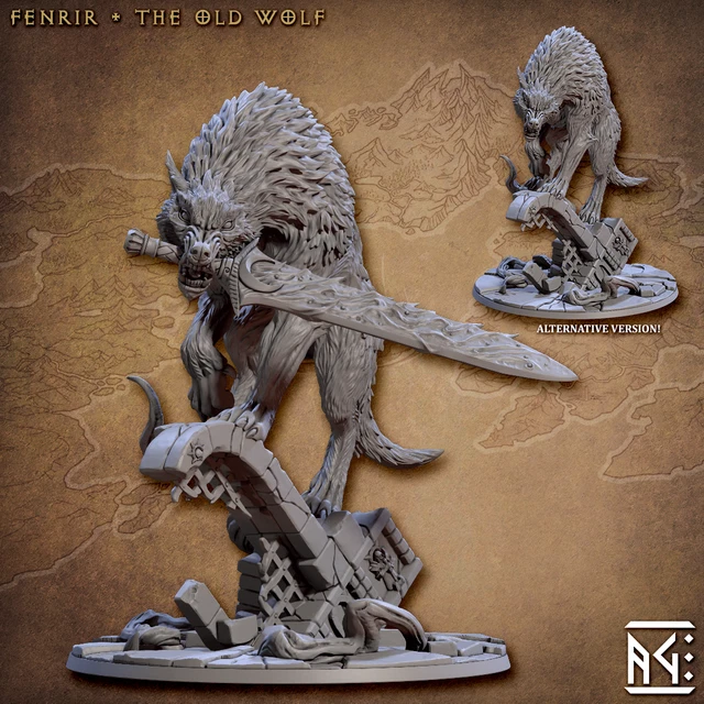 FENRIR - WOLF Guard - ALTERNATE - Artisan Guild Fantasy D&D Miniature £ ...