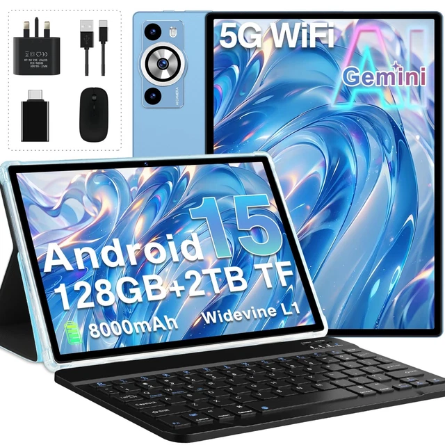 2026 TABLET 10 Inch Android 15 with Gemini AI, 30GB RAM+128GB ROM(TF ...