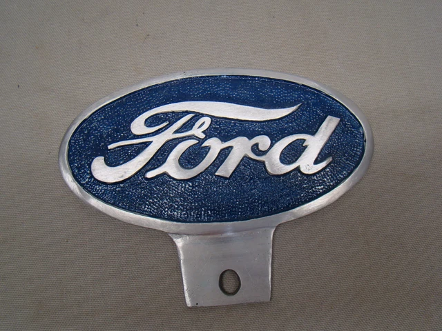 VINTAGE STYLE FORD license plate topper ford script badge emblem plaque ...