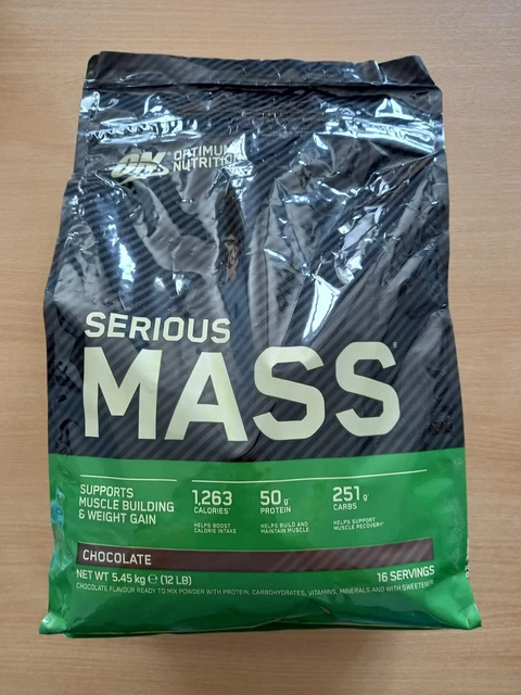 OPTIMUM NUTRITION SERIOUS Mass - Chocolate 5.45kg (Resealed) £32.00 ...