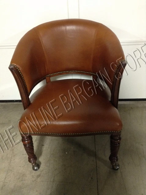 FRONTGATE MANDALAY CHESS Game Table Office Executive Rolling Leather ...