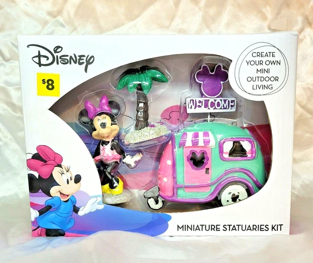 DISNEY MINNIE MOUSE Miniature Statuaries RV Camper Trailer Garden Kit £ ...