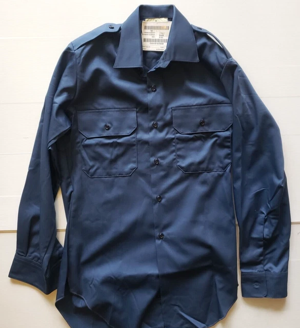 ADF ARMY SHIRT 1990 Long Sleeve Blue Button Up Size 37 / 81 Australian ...
