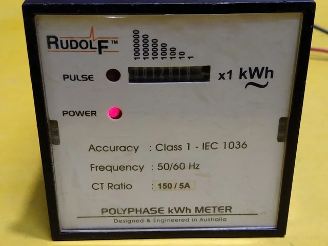 RUDOLF EDM-PKM POLYPHASE Kilowatt hour Meter EDMPKM kWh £125.88 ...