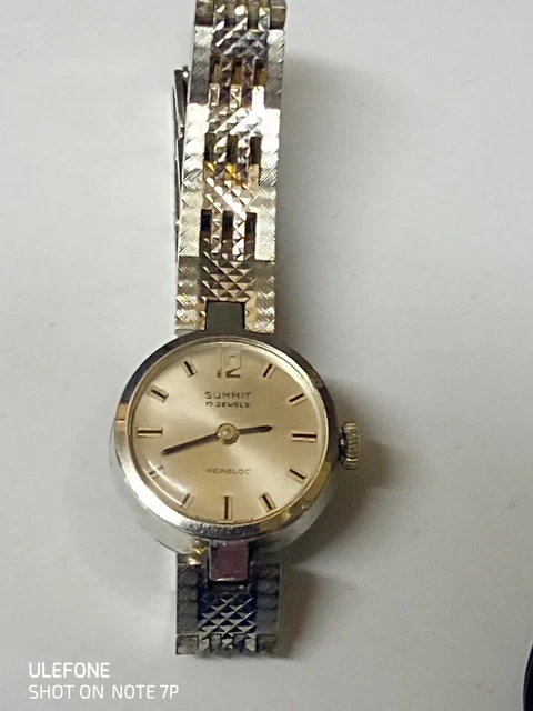 VINTAGE SUMMIT 17 Jewels Incabloc Swiss Made Mechanical Ladies Watch £ ...