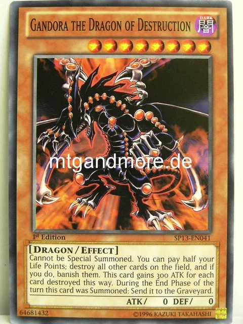 YU-GI-OH - 1X Gandora the Dragon of Destruction - SP13 - Star Pack 2013 ...