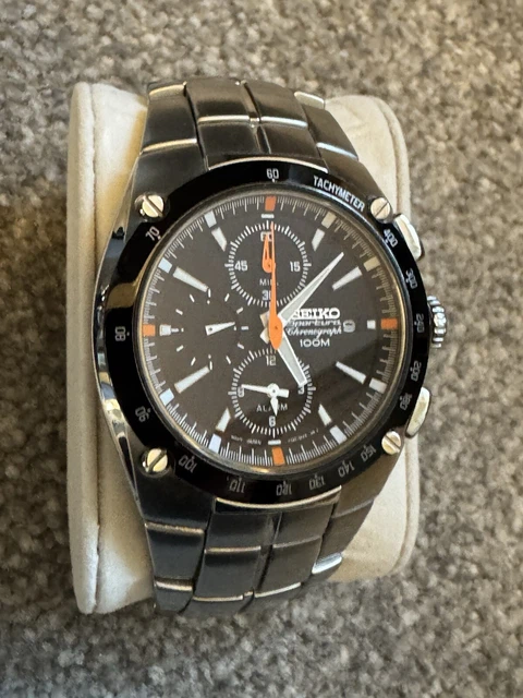RARE SEIKO SPORTURA Chronograph 100m Watch 7T62-0ED0- Box And Papers - mint £167.12 - PicClick UK