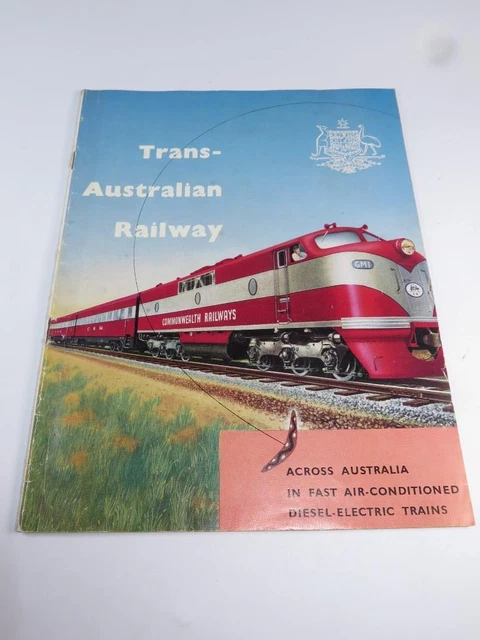 VINTAGE RAILWAYANA TRANS-AUSTRALIAN Railway Information Book 1958 £30. ...