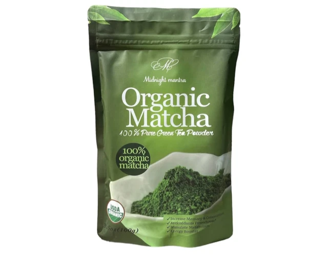 ORGANIC MATCHA GREEN Tea Powder | Premium Grade | Midnight Mantra £17. ...