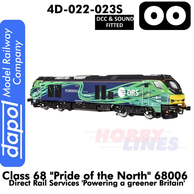 CLASS 68 PRIDE of the North 68006 DRS NTS DCC Sound 1:76 OO DAPOL 4D ...