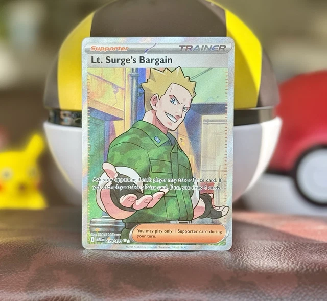 LT. SURGE’S BARGAIN Pokémon TCG Mega Evolutions Base 170/132 ...