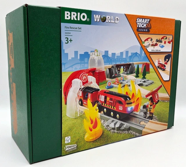 BRIO WORLD 36004 Smart Tech Sound Feuerwehreinsatz-Rettungsset 41-tlg ...