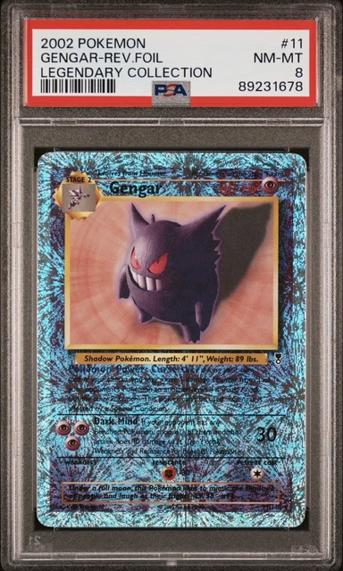 POKEMON PSA 8 Gengar Reverse Holo Legendary Collection WOTC !! EUR 373 ...