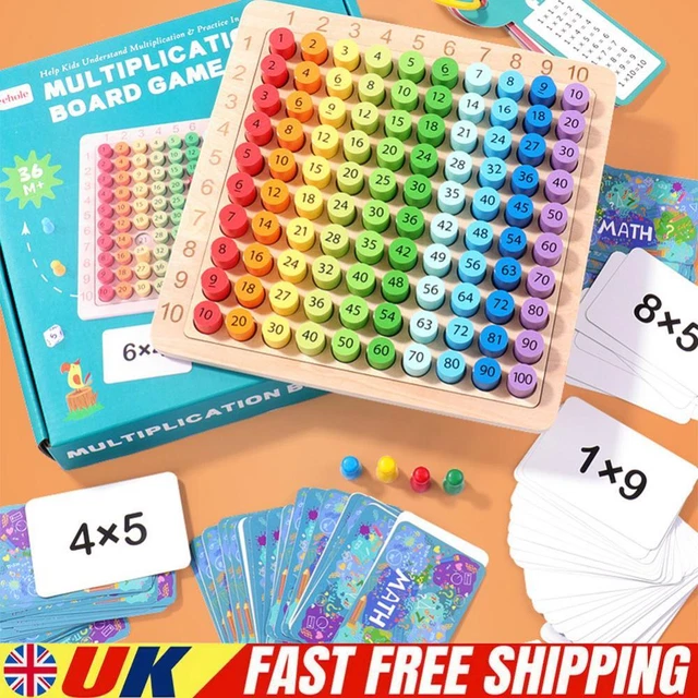 WOODEN CALCULATING BOARD Enhances Numeracy Skills Perfect Gift for Boys ...