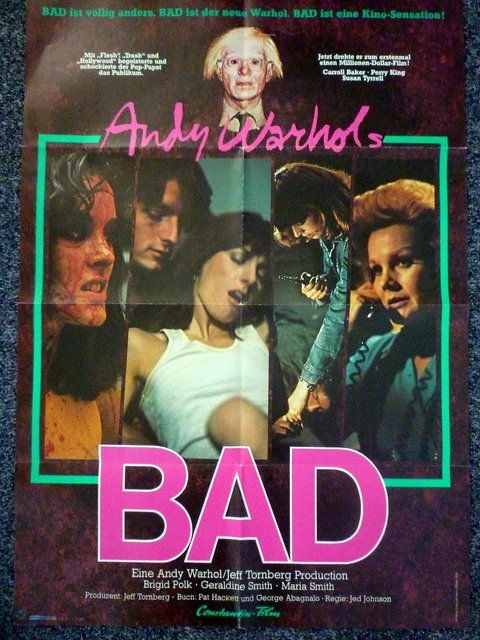 ANDY WARHOL BAD Original 1977 German A1 Sheet Movie Poster Carroll ...
