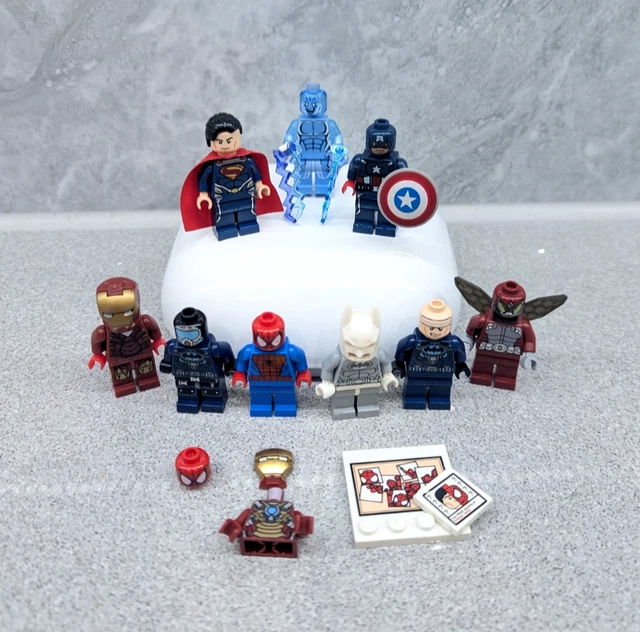 LEGO DC SUPERHEROES and Villains Minifigure Bundle X9 Spiderman Beetle ...