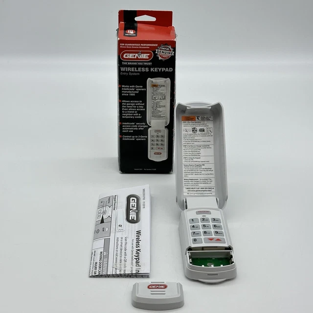 GENIE INTELLICODE WIRELESS Keyless Keypad Garage Door Opener (37332R ...