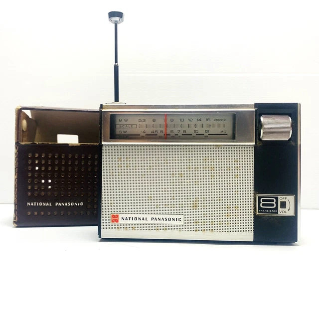 1968 NATIONAL PANASONIC Radio Model R-225H 2-Band Transistor Tested ...